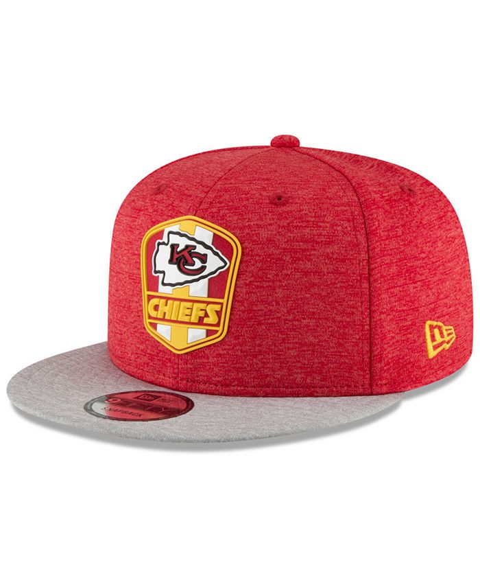 New Era Kansas City Chiefs On Field Sideline Road 9FIFTY Snapback Cap ...
