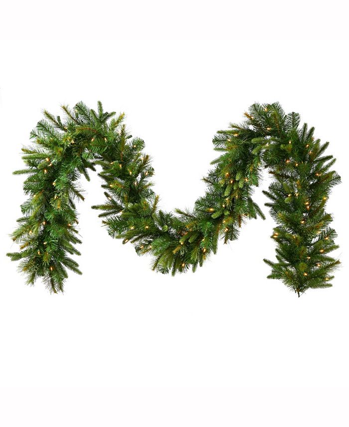 Vickerman 50' Cashmere Artificial Christmas Garland with 550 Warm White ...