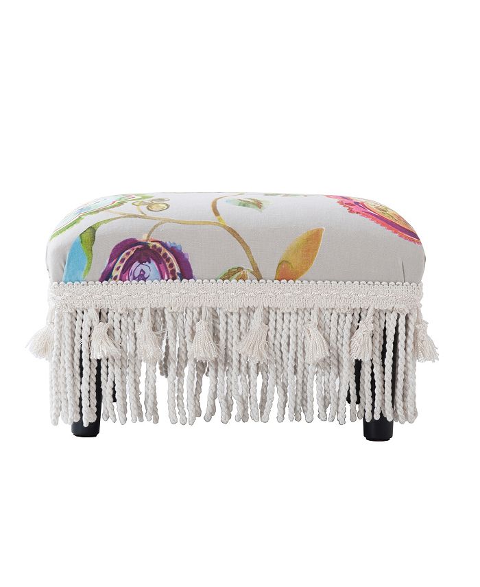 Jennifer Taylor Home Fiona Footstool, White Multi - Macy's