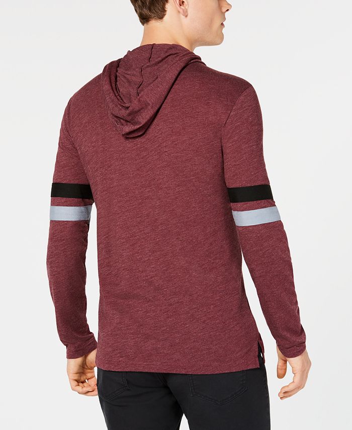 American Rag Men's Lightweight Varsity Henley Hooded Shirt, Created for ...