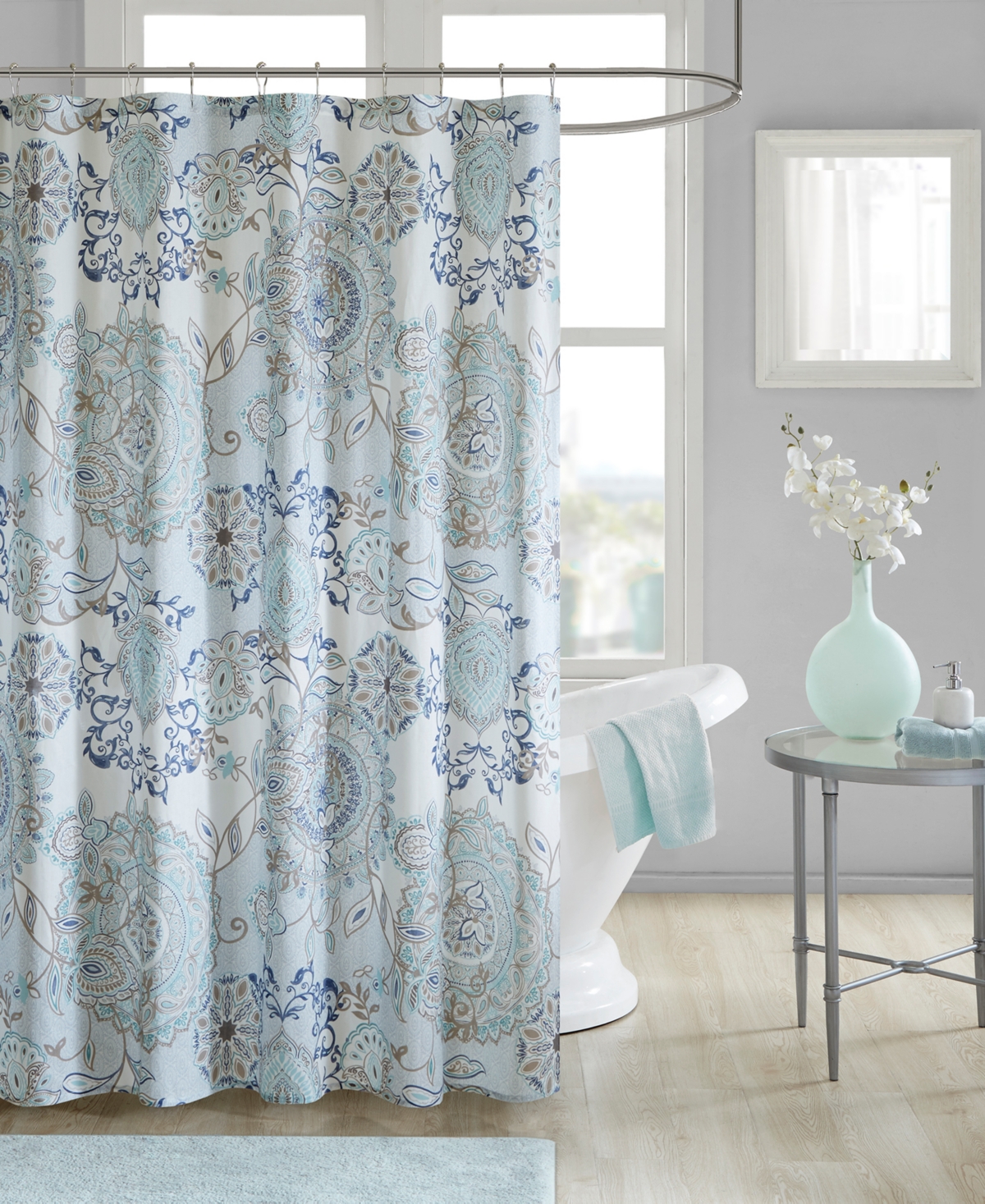 Click here for Madison Park Isla Cotton Shower Curtain  72 x 72 -... prices