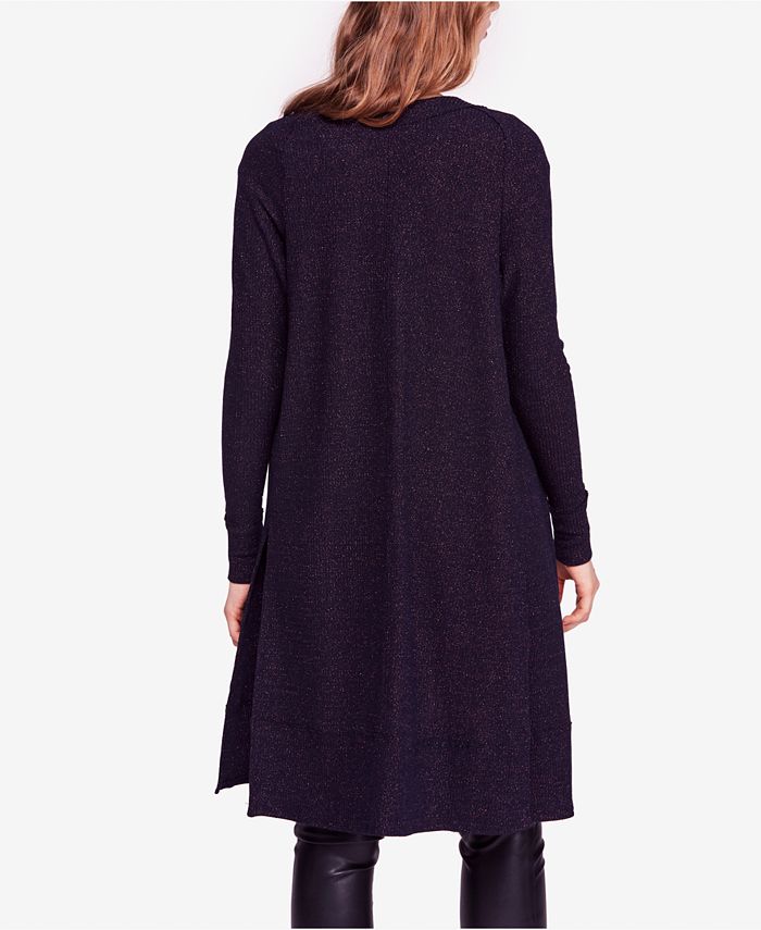 Free People Sparkly Button-Up Duster Cardigan - Macy's