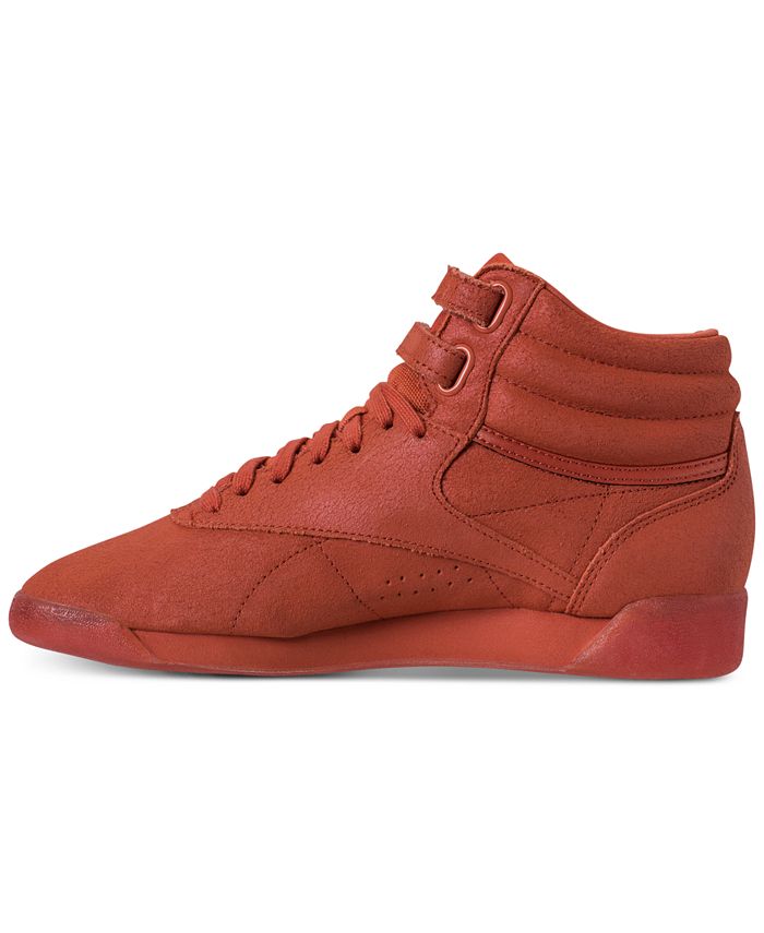 Reebok Women's Freestyle High Top Casual Sneakers from Finish Line - Macy's