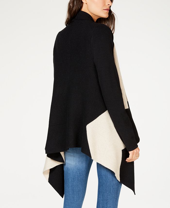 INC International Concepts I.N.C. Asymmetrical Colorblocked Cardigan ...