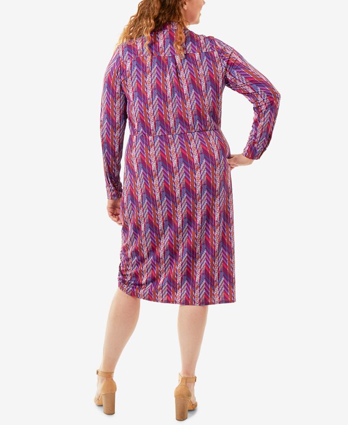Ny Collection Plus Size Ruched Shirtdress Macys