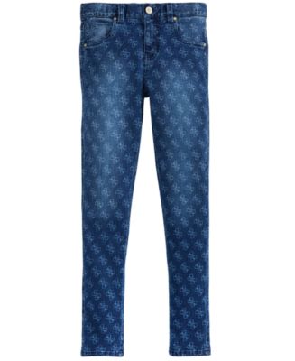 GUESS Big Girls Super Skinny Logo Jeans - Macy's