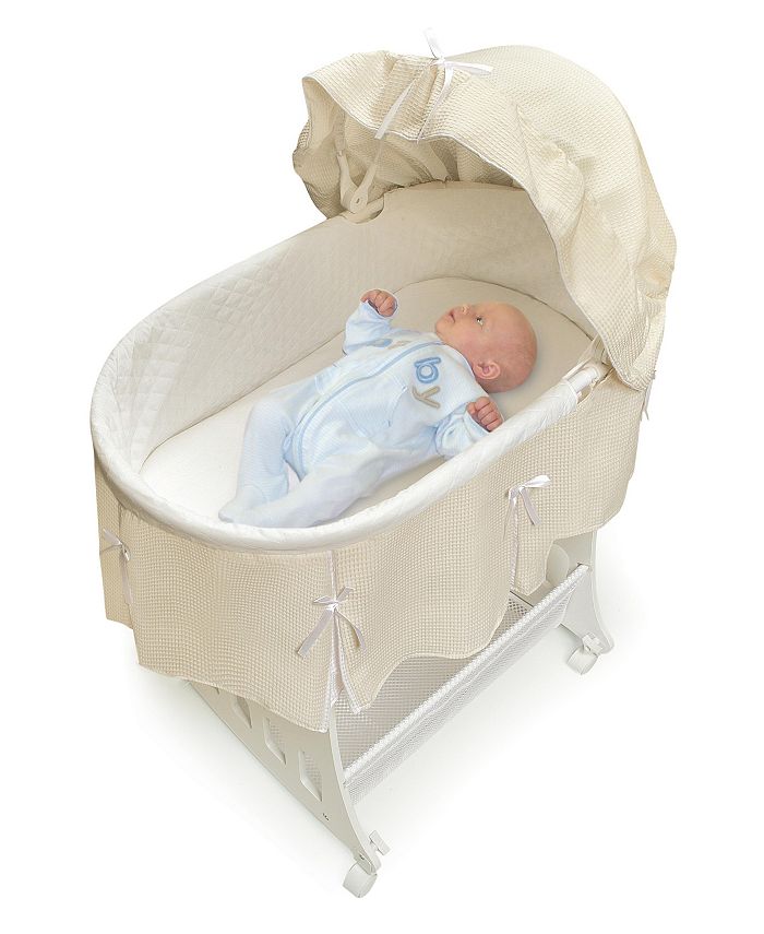 Badger Basket Portable Bassinet N Cradle With Toybox Base And Half ...
