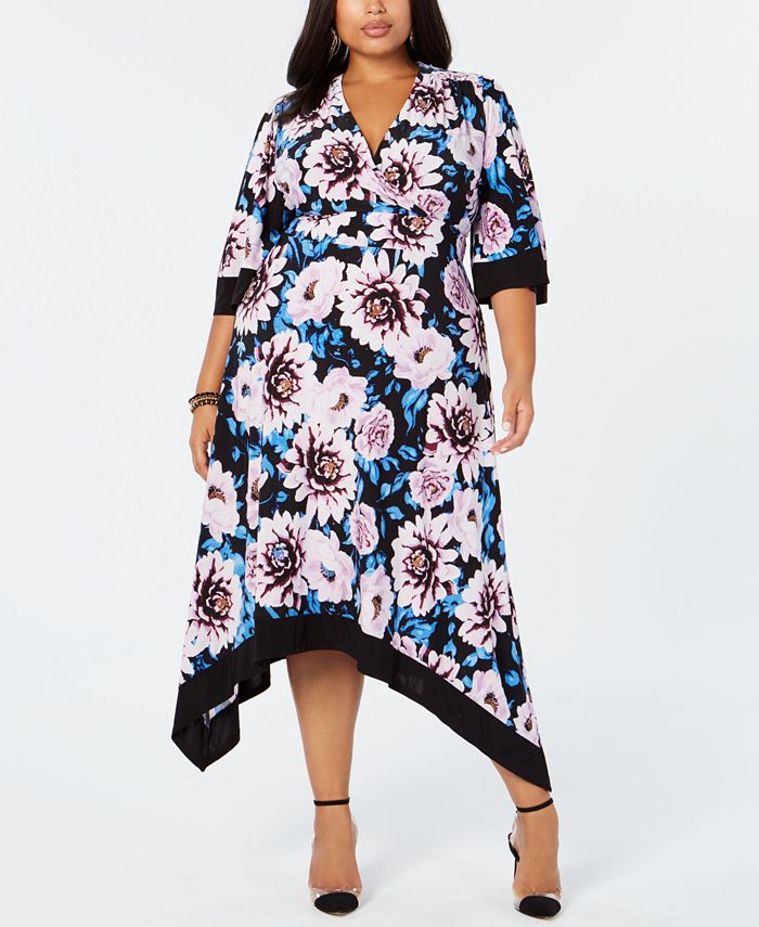 Inc International Concepts I N C Plus Size Floral Print Handkerchief