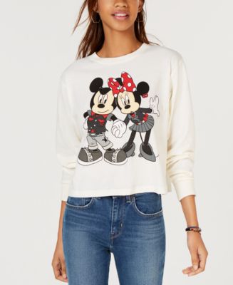 Mighty Fine Juniors' Mickey & Minnie Graphic-Print T-Shirt - Macy's