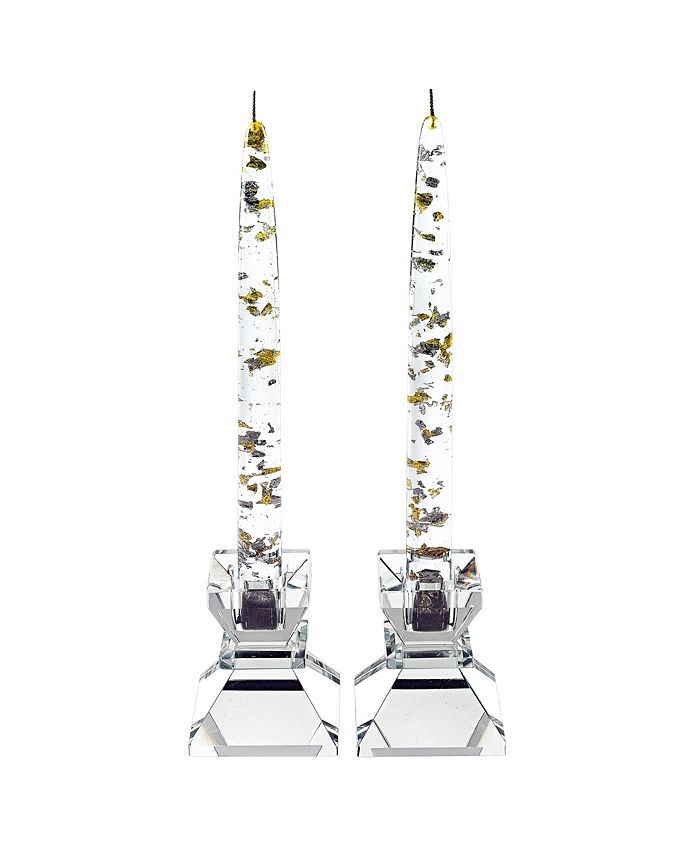 Badash Crystal Silver and Gold Acrylic Sculptures - Set of 12 - Macy's