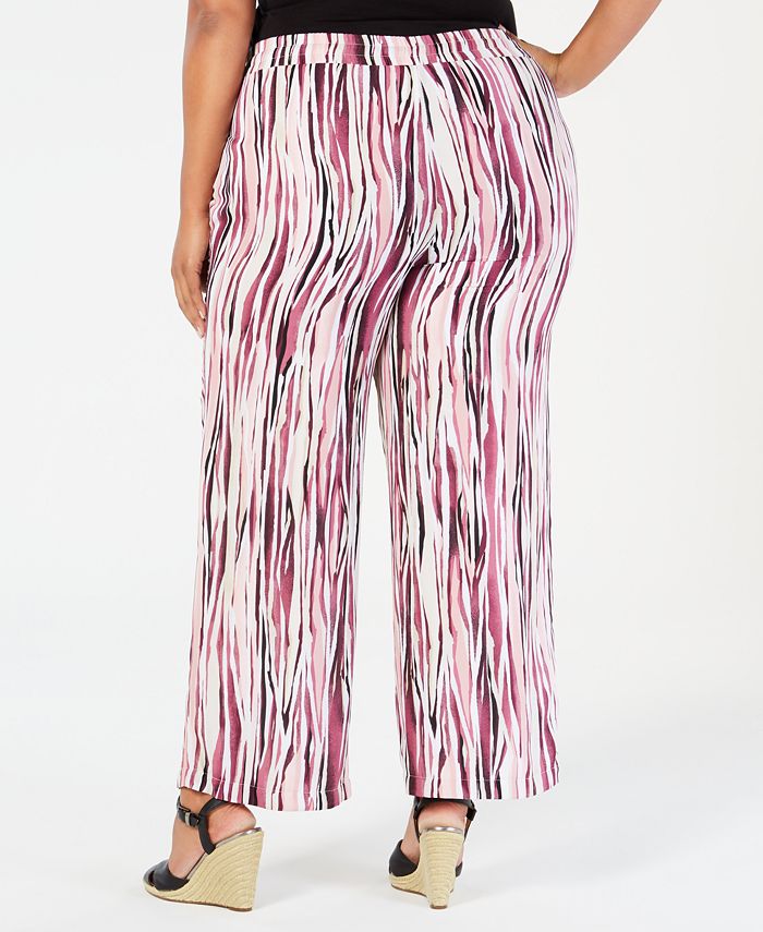 JM Collection Plus Size Printed Pants, Created for Macy's - Macy's