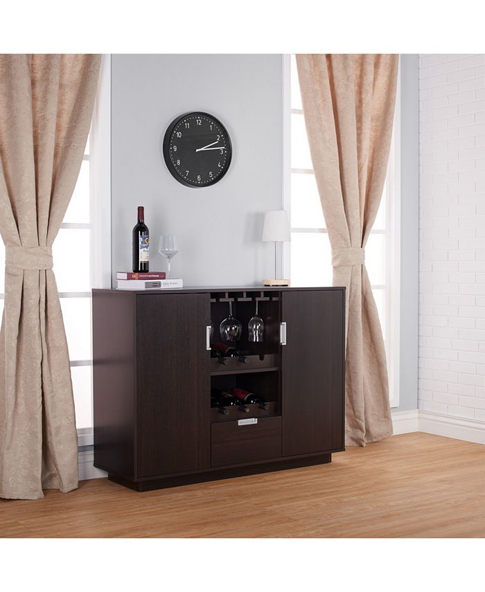 Furniture of America Porter Modern Wine Rack Buffet - Macy's