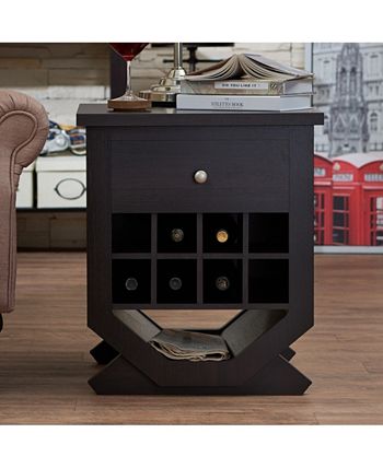 Furniture of America Stilla Wine Rack End Table - Macy's