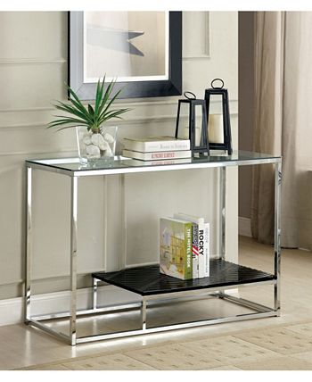 Furniture of America Nadia Glass Top Console Table - Macy's