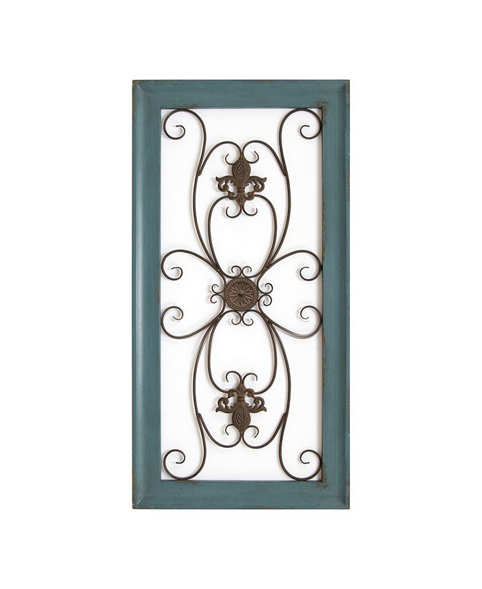 Stratton Home Décor Stratton Home Decor Blue Scroll Gate Wall Decor ...