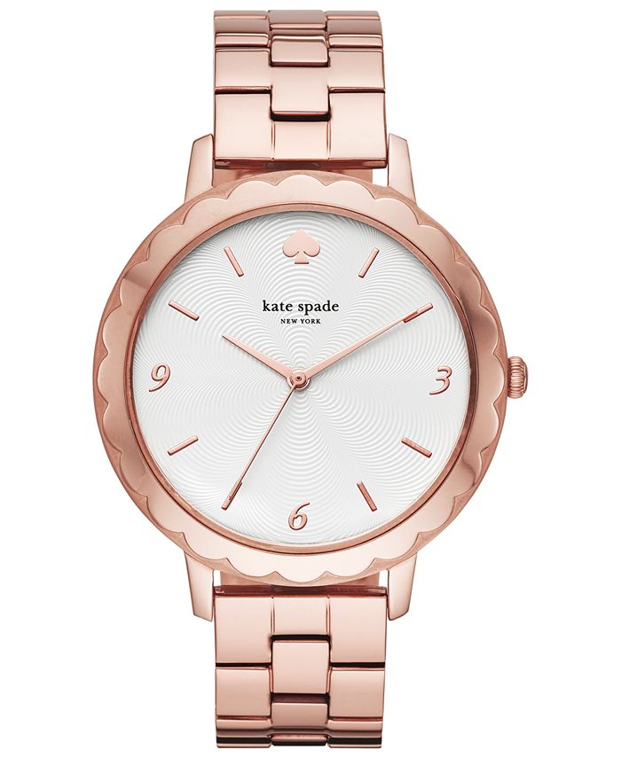 kate spade new york Women's Morningside Pink Gold-Tone Stainless Steel ...