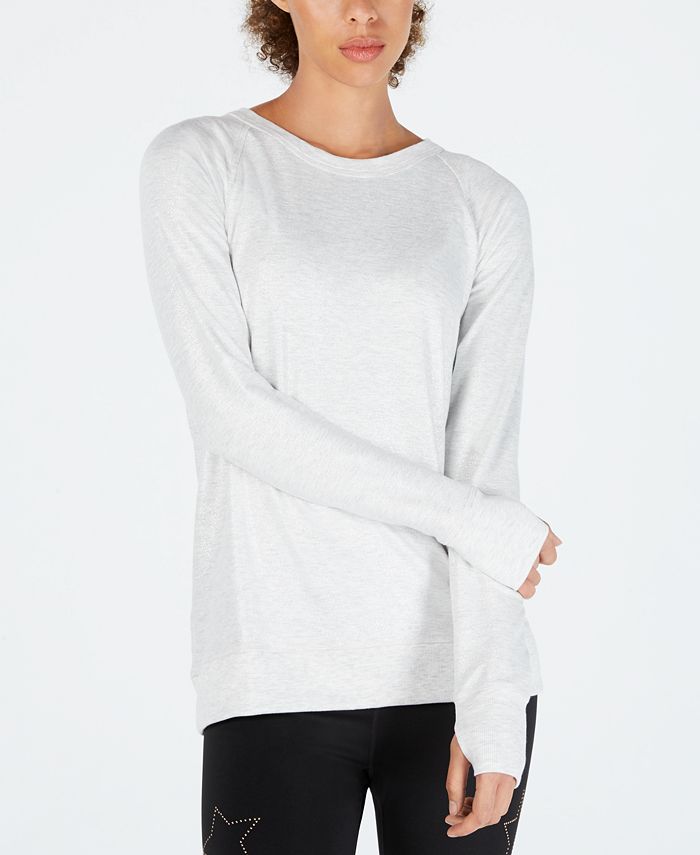 Ideology Metallic Lattice-Back Top, Created for Macy's - Macy's