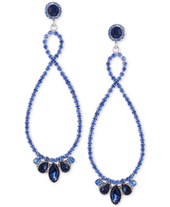GUESS Twist Multi-Stone Statement Drop Earrings - Macy's