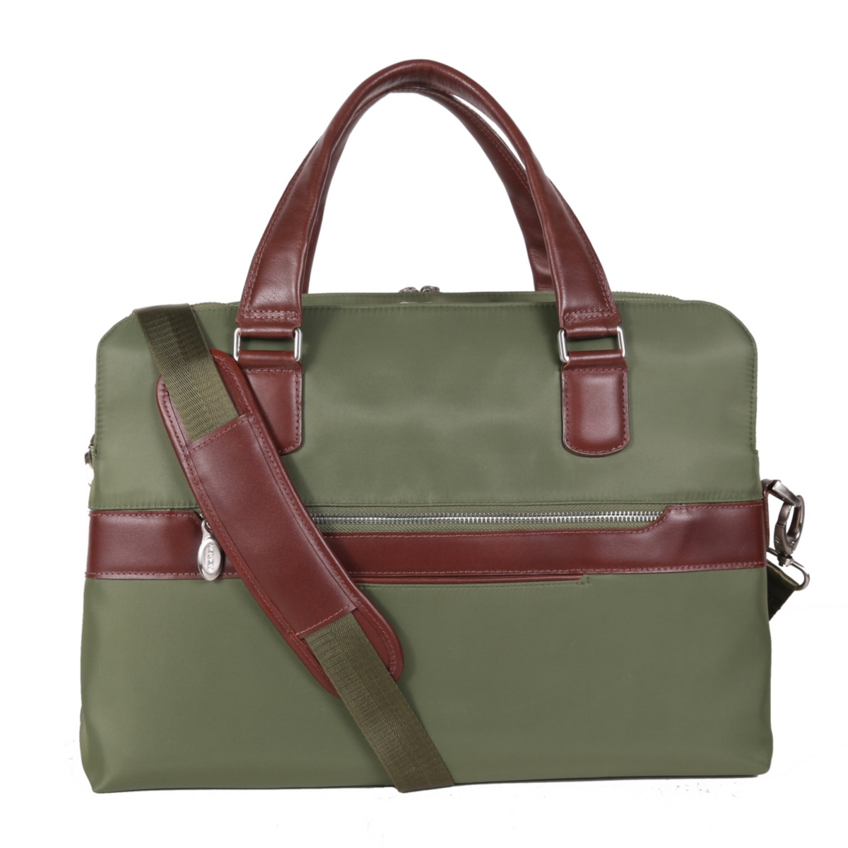 Click here for McKlein Hartford  Dual Compartment Briefcase - Gre... prices