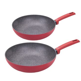 Moneta Riviera Non-Stick Forged Aluminum 9.75" and 13" Wok Set - Macy's