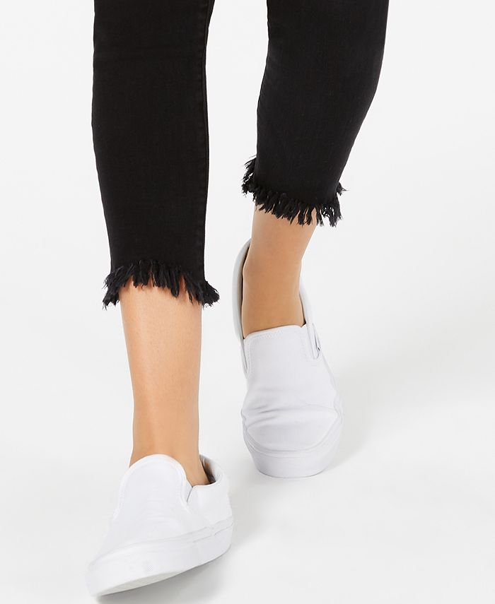 DL 1961 Farrow High Rise Raw Hem Cropped Skinny Jeans - Macy's