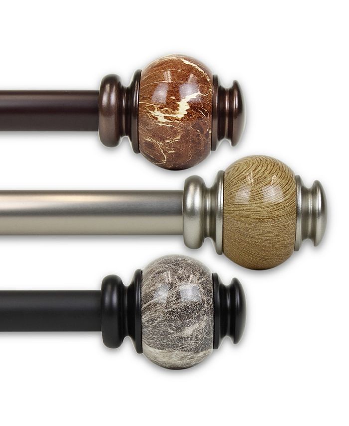 Rod Desyne Marble Curtain Rod 1" OD 48-84 inch - Macy's