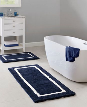 Madison Park Bittman Tufted Reversible Microfiber Bath Rug, 21" x 34 ...