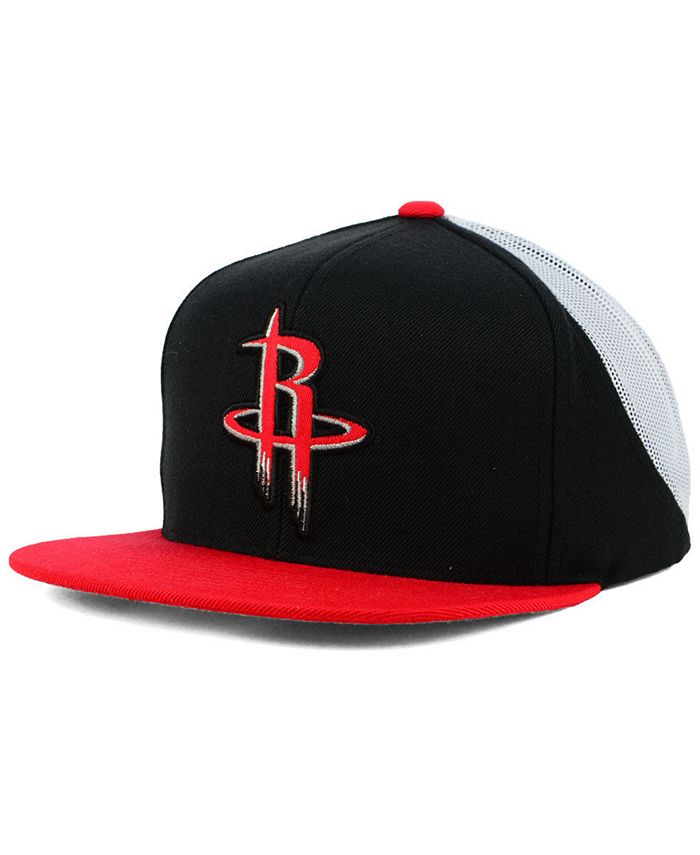 Mitchell & Ness Houston Rockets Curved Mesh Snapback - Macy's