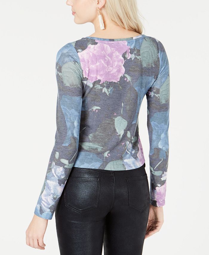 Bar III Floral-Print Top, Created for Macy's - Macy's