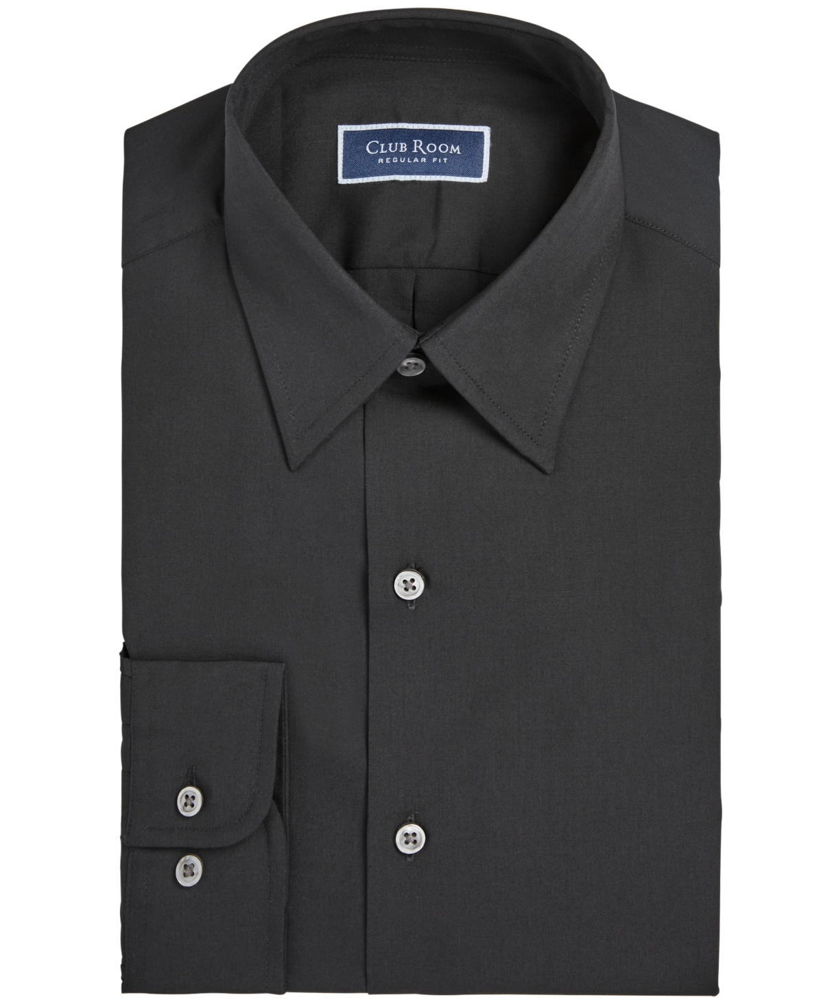 Club Room Men's Regular Fit Solid Dress Shirt, Created For Macy's In ...