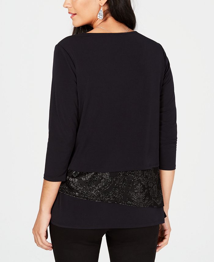 JM Collection Velvet Necklace Tunic, Created for Macy's - Macy's