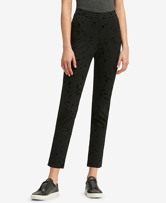DKNY Velvet Star-Print Pants - Macy's