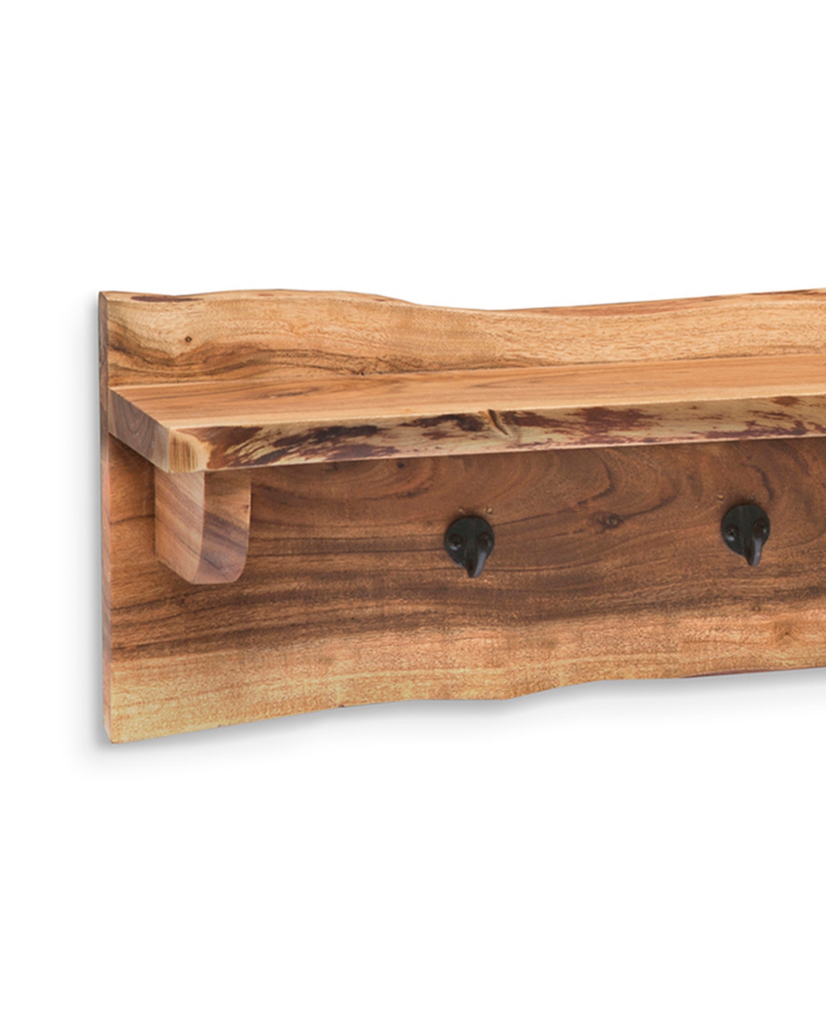 Click here for Alpine Natural Live Edge Wood 48 Coat Hooks With S... prices