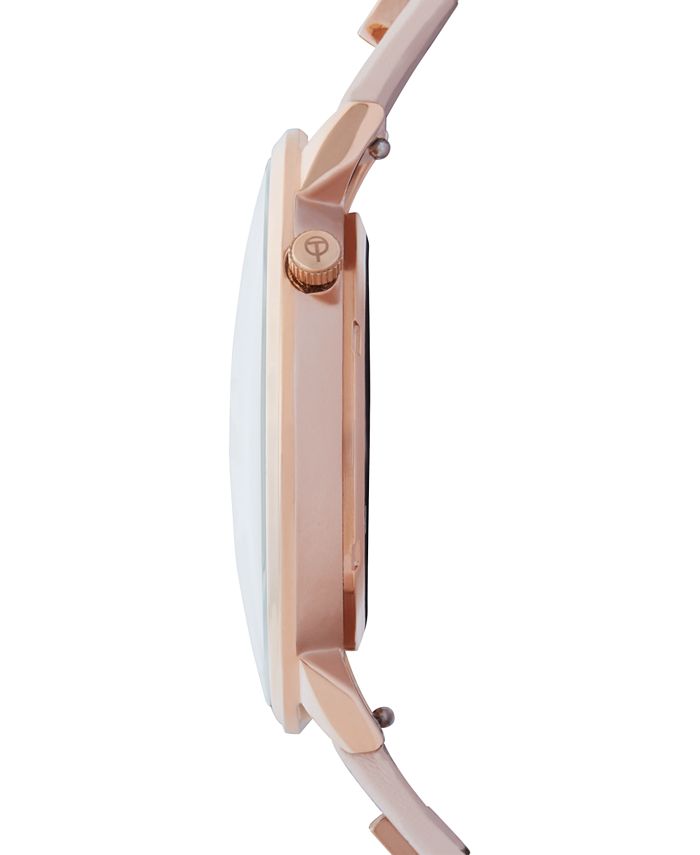 Thom Olson Women's Blush Leather Strap Watch 40mm - Macy's