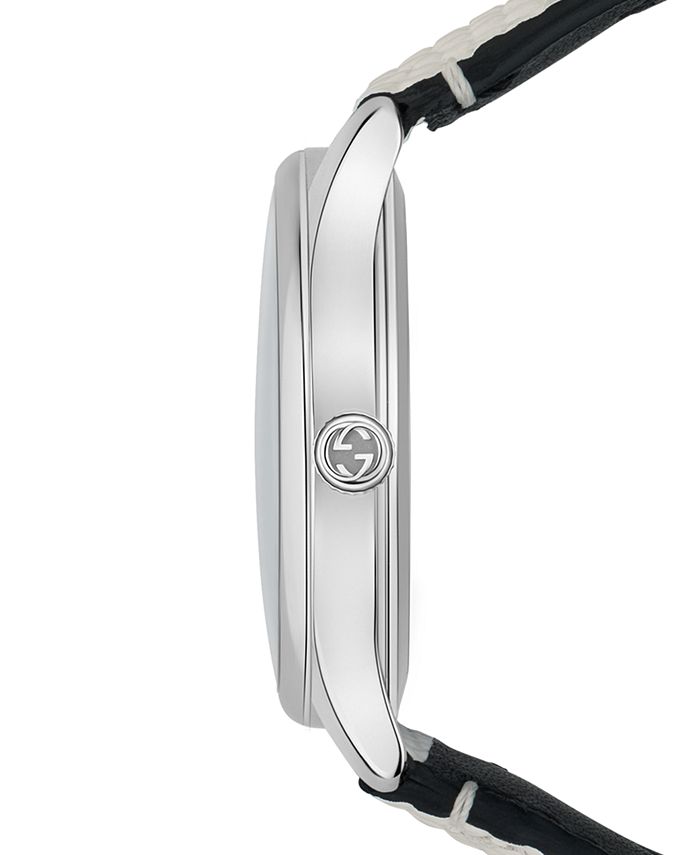 Gucci Women's Swiss G-Timeless Diamond-Accent White Lizard Leather ...
