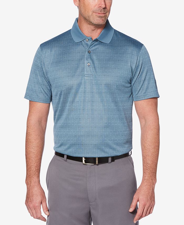 PGA TOUR Men's Broken Windowpane Polo - Macy's