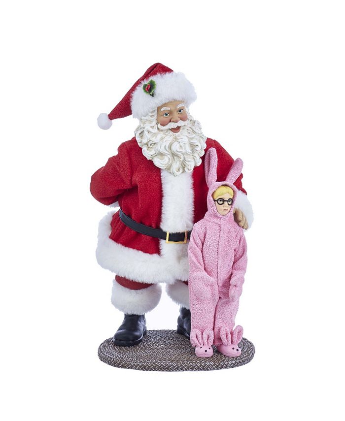 Kurt Adler 10 Inch A Christmas Story Santa and Ralphie Tablepiece - Macy's