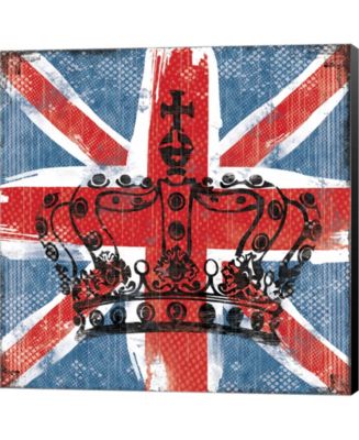 Union Jack Crown 2 By Louise Carey Canvas Art - Macy's