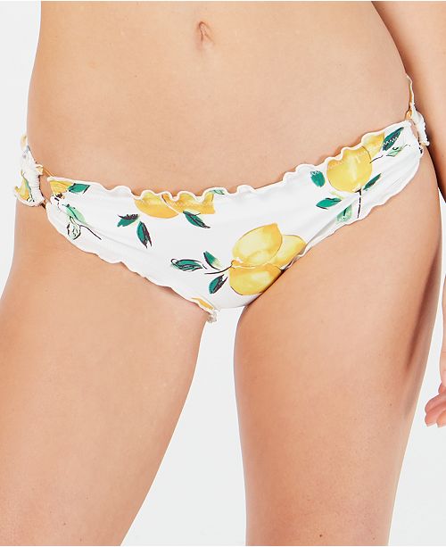Kate Spade New York Printed Ruffled Cheeky Bikini Bottoms And Reviews