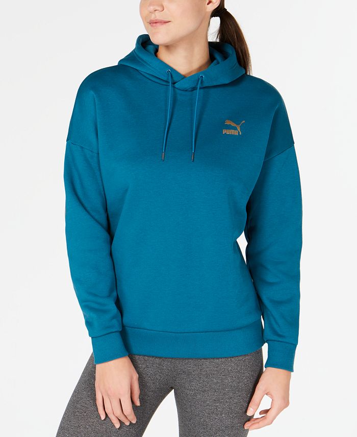 Puma Metallic-Logo Hoodie - Macy's
