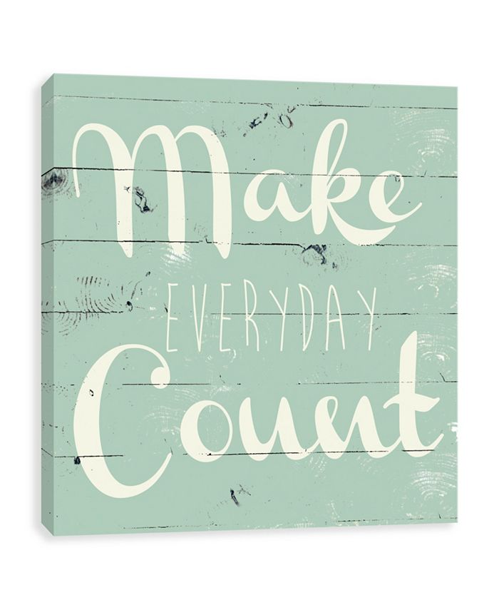 Artissimo Designs Make Everyday Count Printed Canvas Art - 16" W x 16 ...