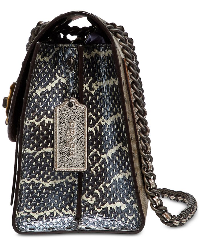 COACH Signature Border Rivets Metallic and Exotics Parker Shoulder Bag ...