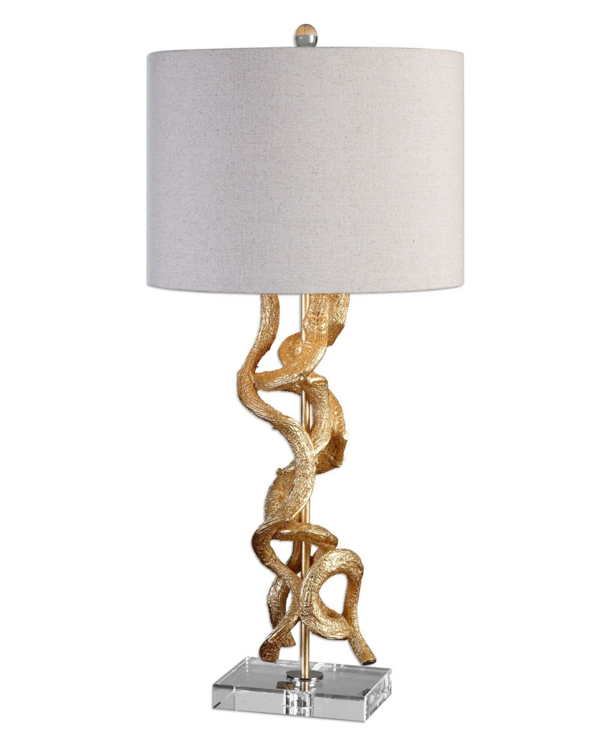 Click here for Uttermost Twisted Vines Gold Table Lamp - Open Mis... prices