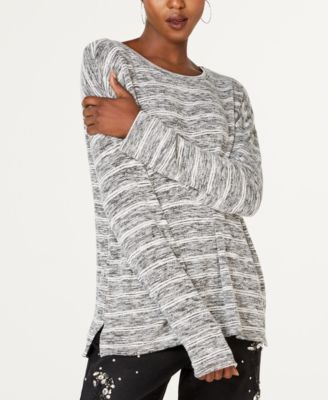 I.N.C. Long-Sleeve Striped Top, Created for Macy's - Macy's
