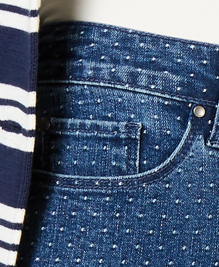 Charter Club Petite Jacquard Dot-Print Lexington Jeans, Created for ...