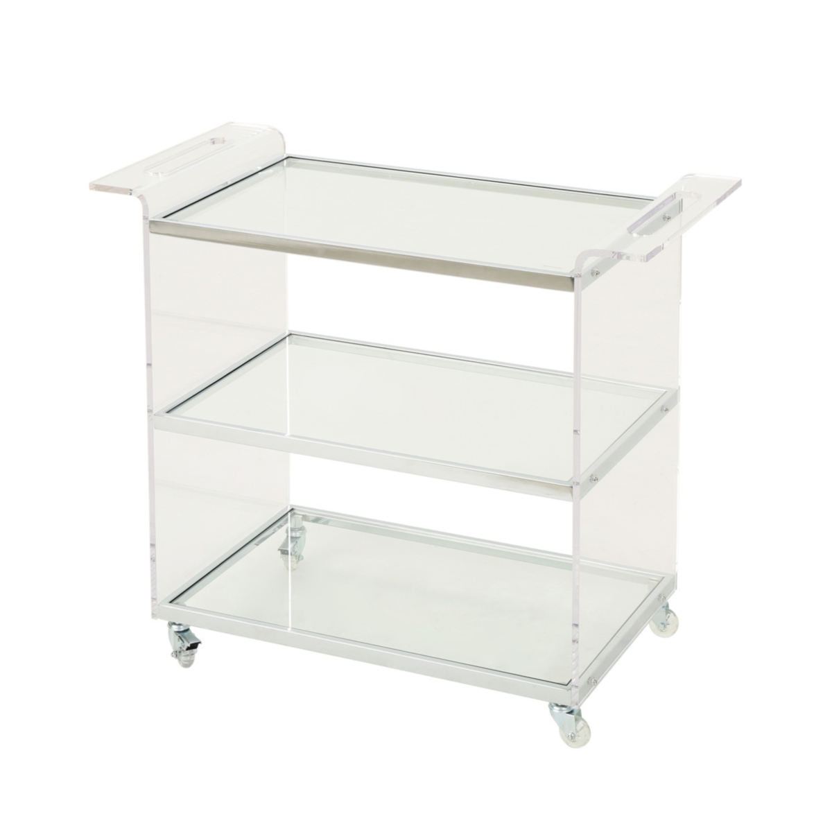 Click here for Yves Acrylic Bar Trolley with Glass Shelves prices