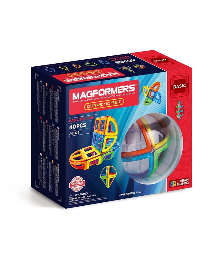 Magformers Curve 40 Piece Magnetic Construction Set - Macy's