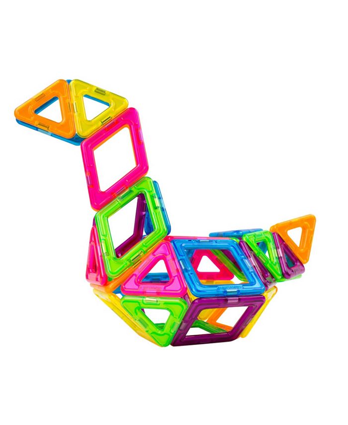 Magformers Neon 70 Piece Magnetic Construction Set - Macy's