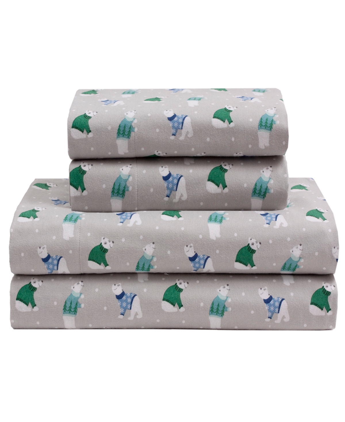 Click here for Winter Nights Cotton Flannel King Sheet Set - Holi... prices