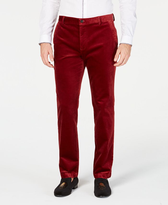 INC International Concepts I.N.C. Mens Velvet Slim-Fit Pants, Created ...